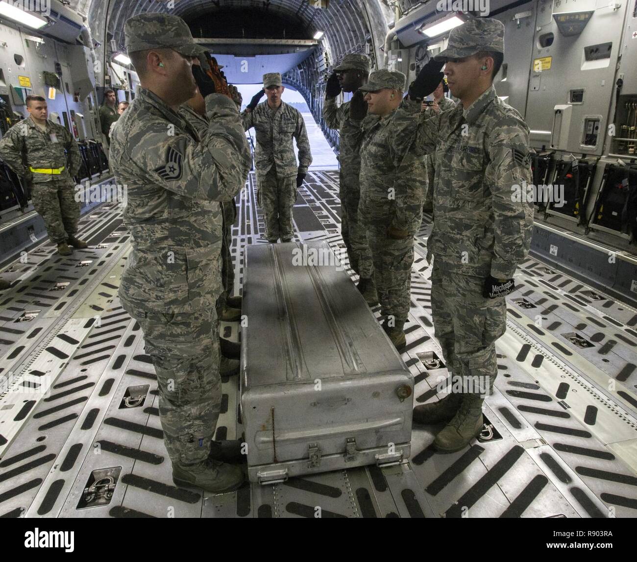 Aerial Port Airmen with the 35th and 88th Aerial Port Squadrons, 514th ...