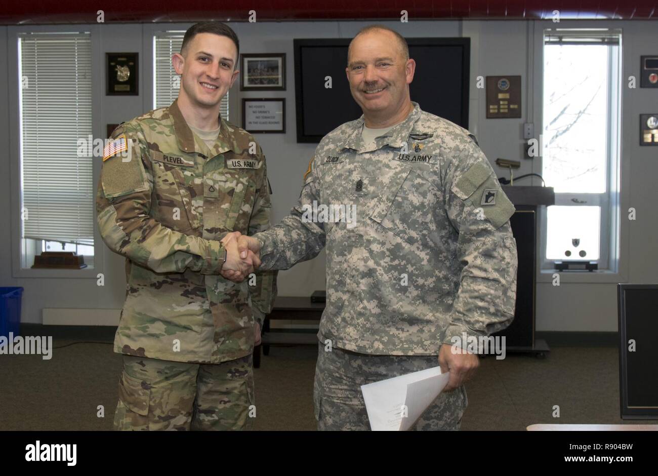 U.S. Army Command Sgt. Maj. Joseph T. Quick, state command sergeant ...