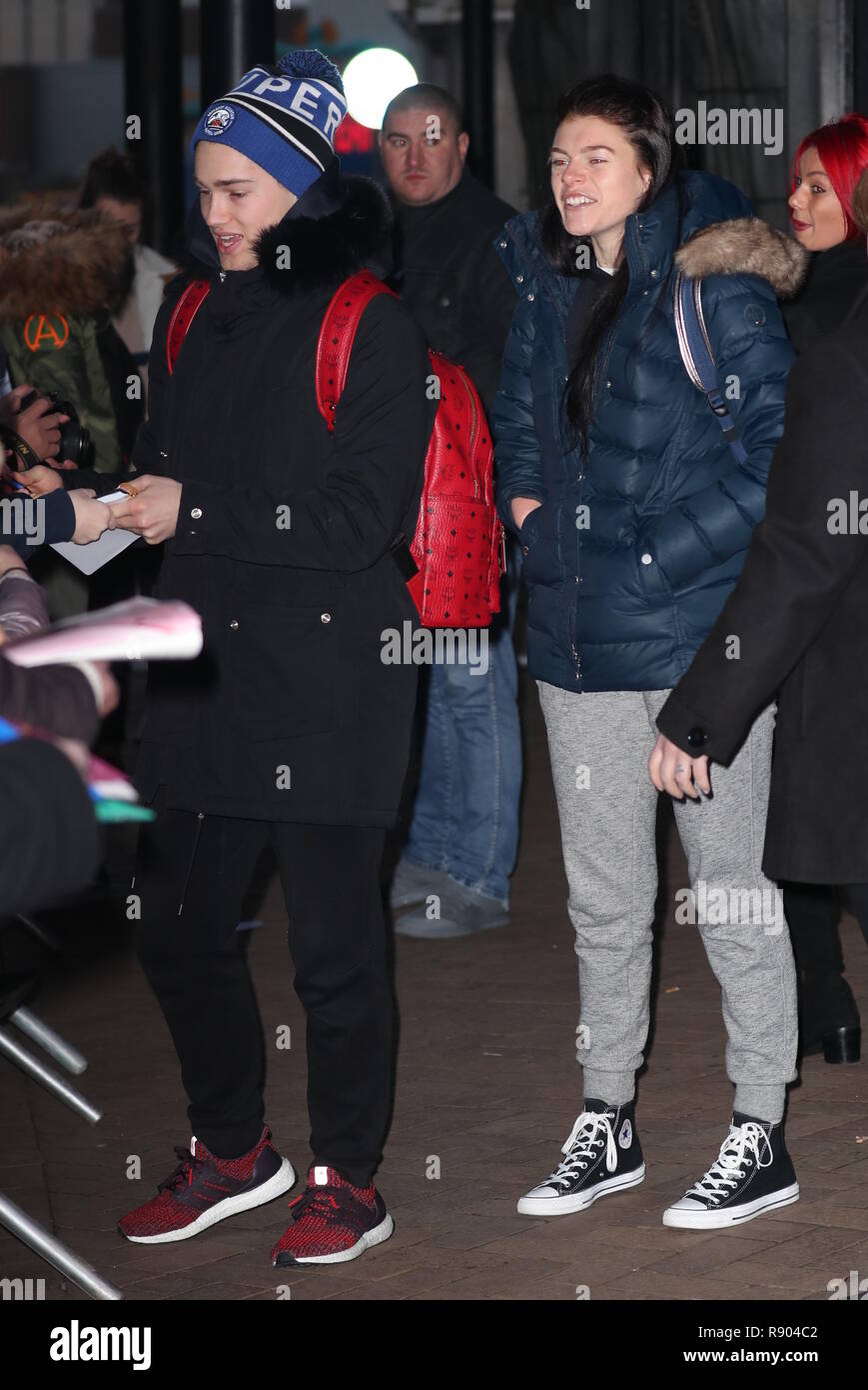 Celebrity dancers and their professional partners arrive at Blackpool ...