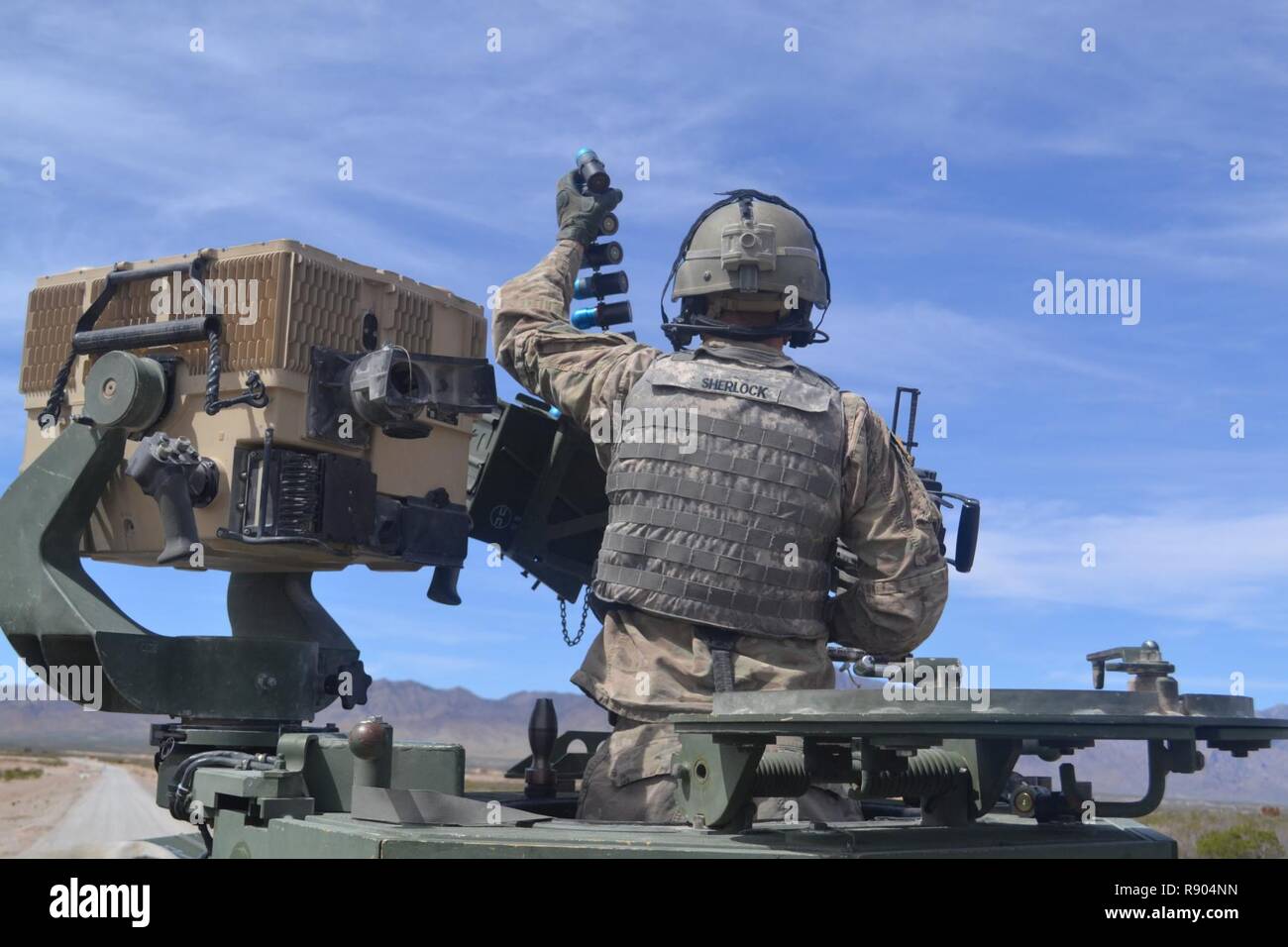 Sgt. Thomas Sherlock, assigned to Reconnaissance Platoon, Headquarters ...