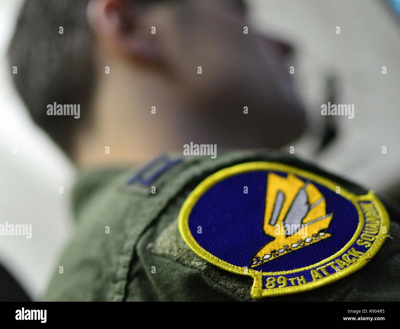 Capt. Garrett, 89th Attack Squadron MQ-9 Reaper pilot, prepares to fly ...