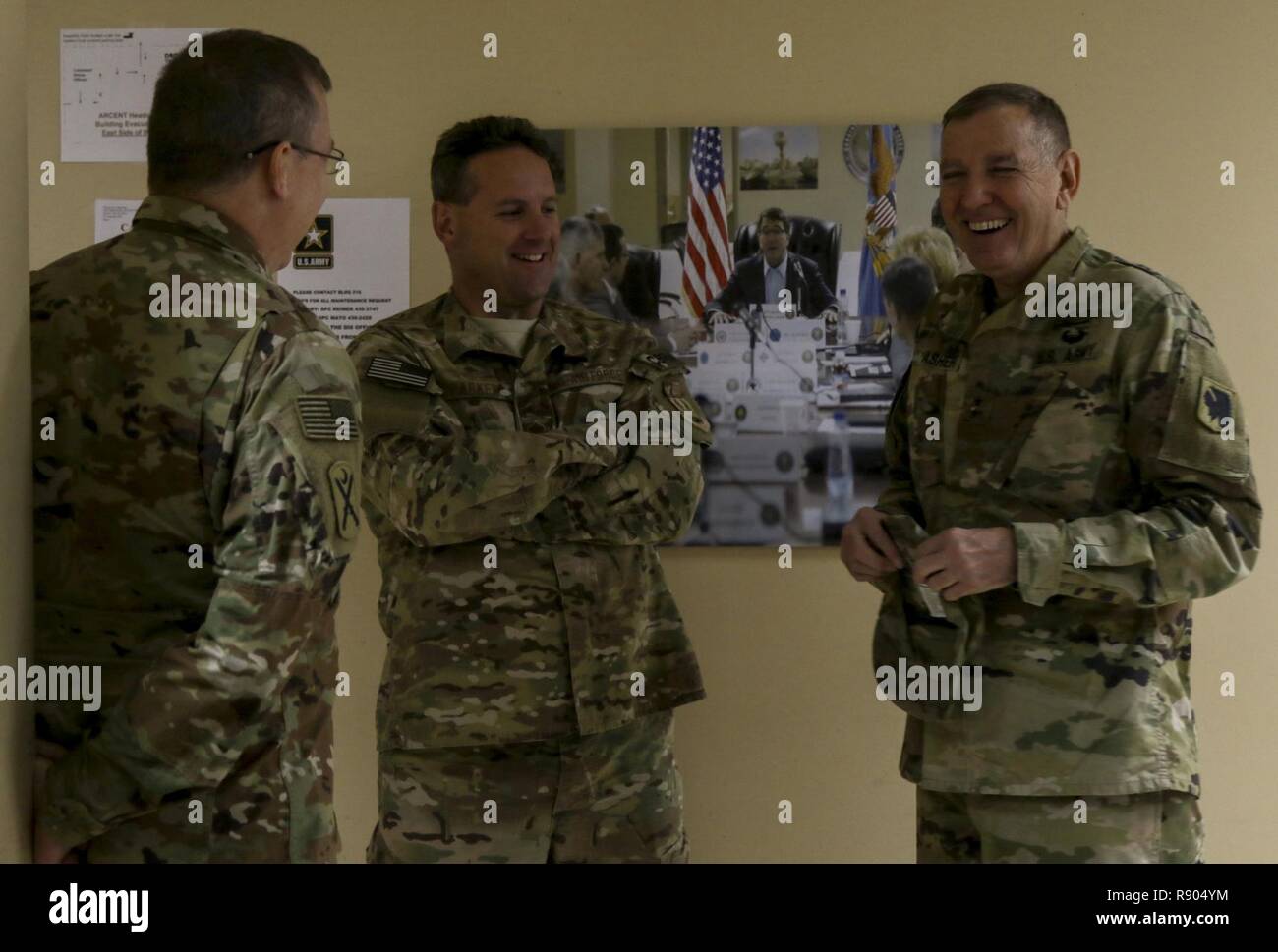 Army Maj. Gen. Robbie Asher (right), the adjutant general for the ...