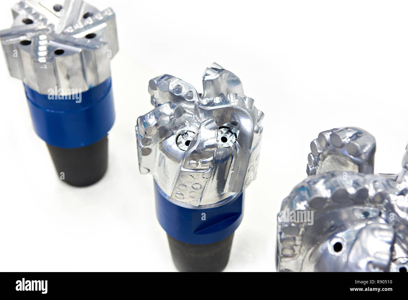 Drill bits for oil wells on exhibition Stock Photo - Alamy