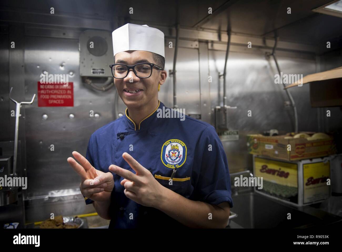 PHILIPPINE SEA (March 9, 2017) Culinary Specialist Seaman Kirk Aaron ...