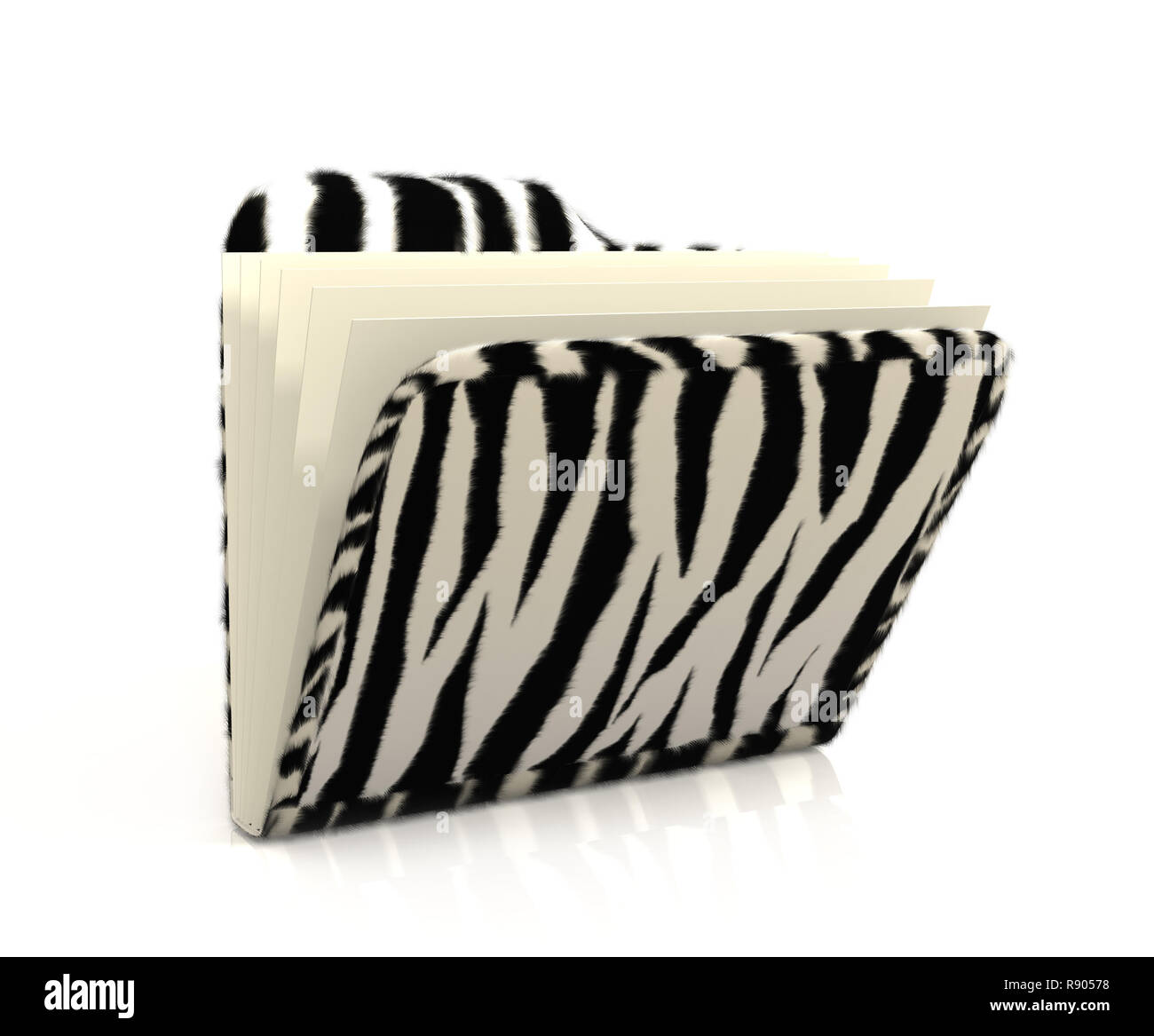 Set of a safari - a folder with fur a zebra Stock Photo - Alamy