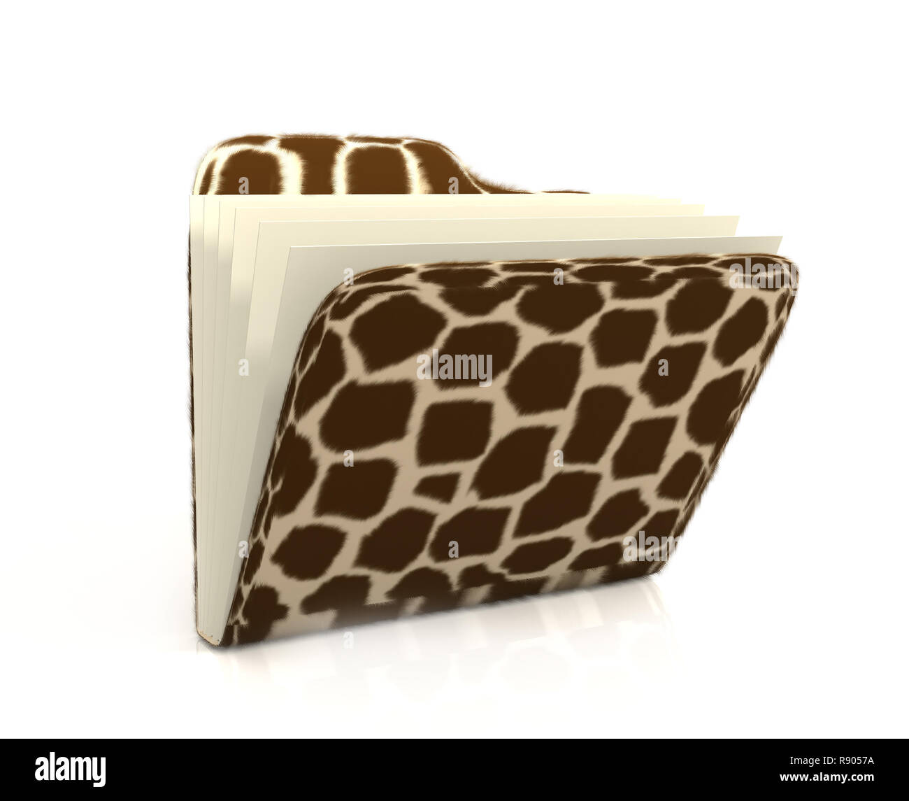Set of a safari - a folder with fur a giraffe Stock Photo - Alamy