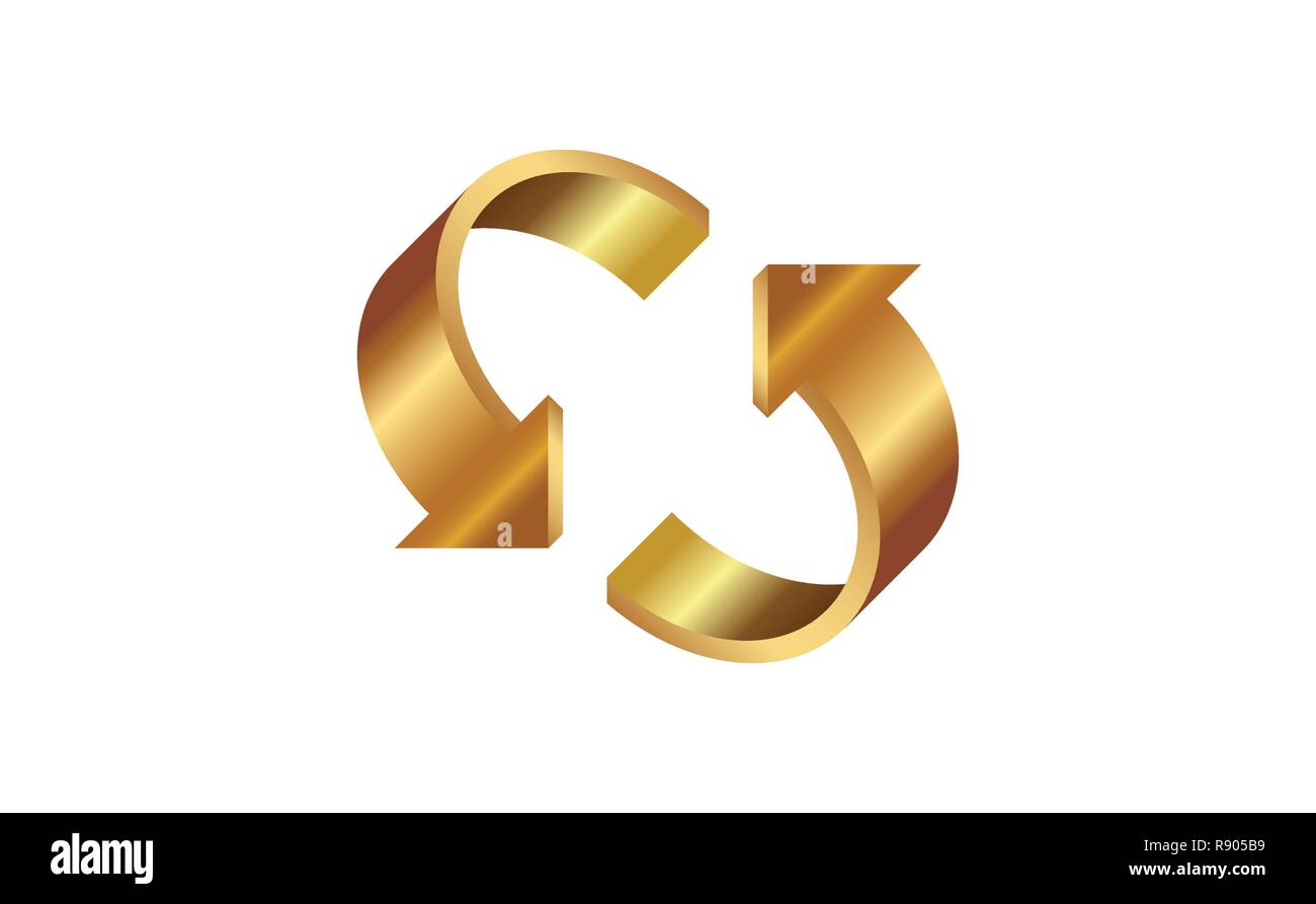 3D Golden arrows Stock Vector Image & Art - Alamy