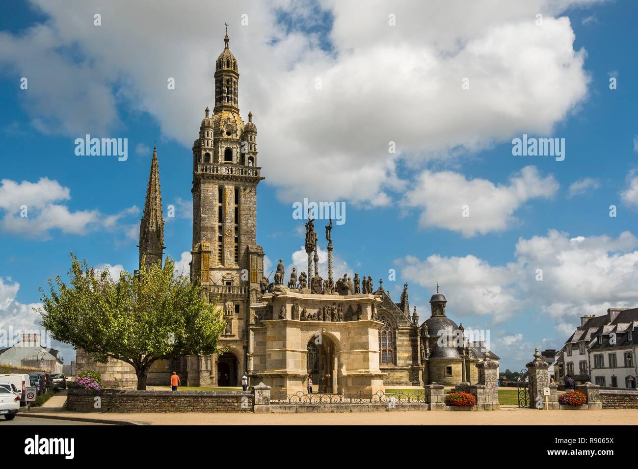 France, Finistere, Pleyben, the parish enclosure of Pleyben is built ...