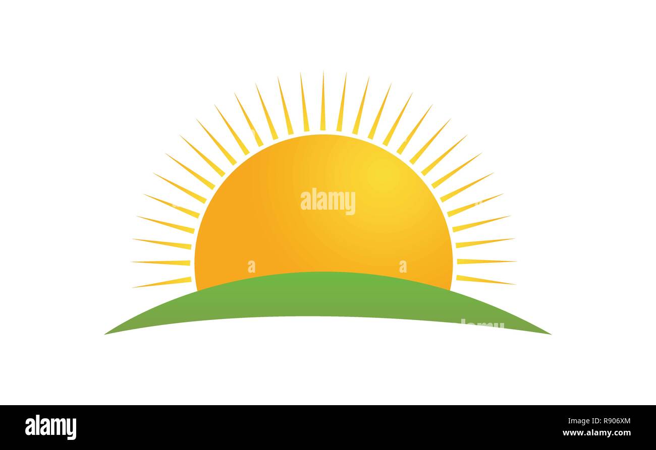 Raising sun rays Stock Vector Images - Alamy