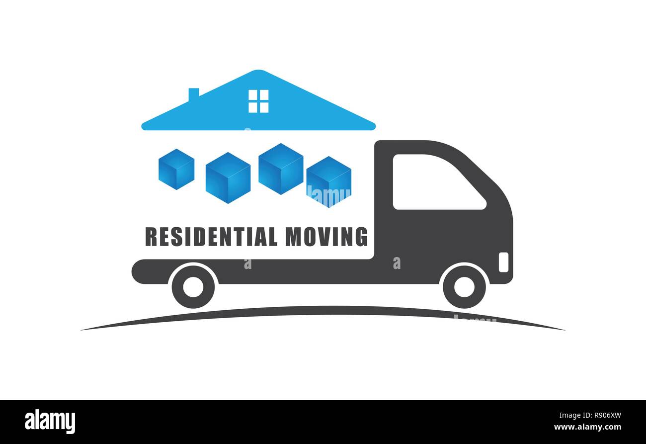 Truck moving house logo hi-res stock photography and images - Alamy