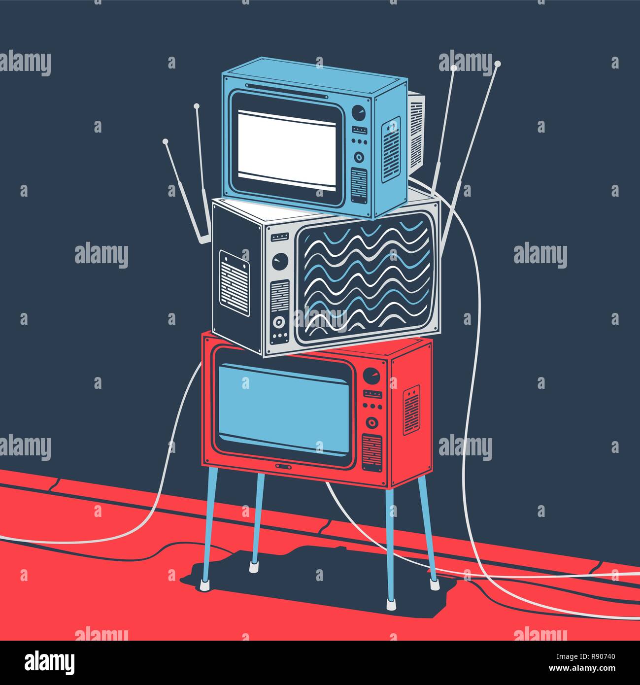 Illustration Television and Art Media Symbol Stock Vector Image & Art ...