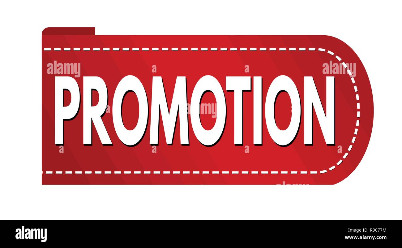 Promotion banner design on white background, vector illustration Stock ...