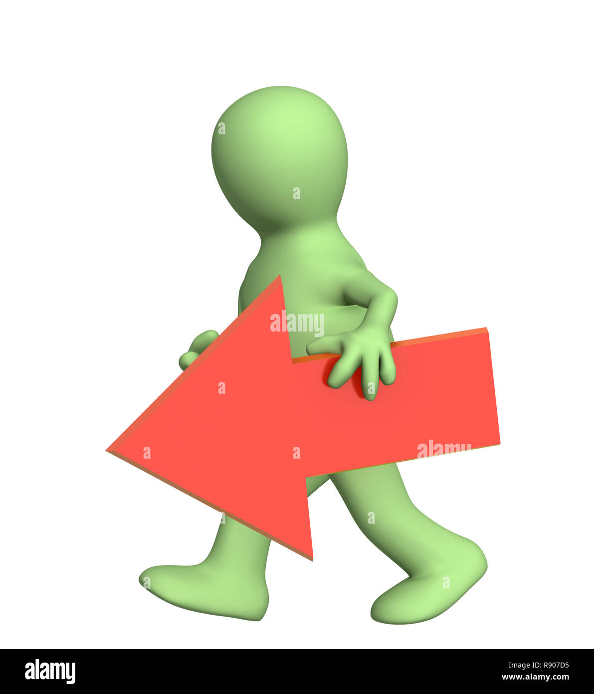 Red arrow walking sign Cut Out Stock Images & Pictures - Alamy