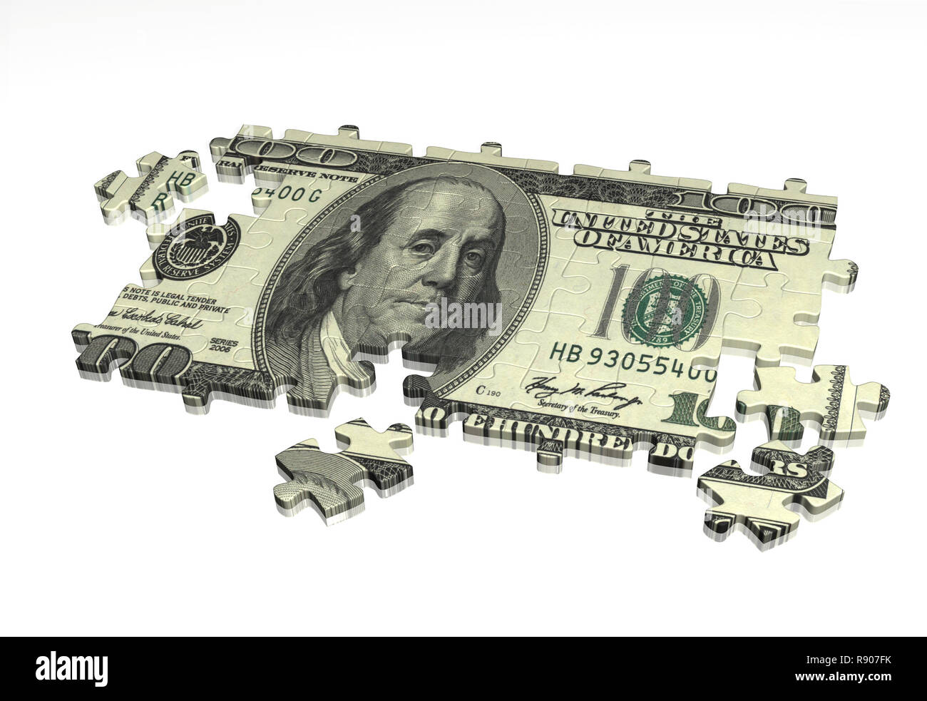 Money jigsaw puzzle Cut Out Stock Images & Pictures - Alamy