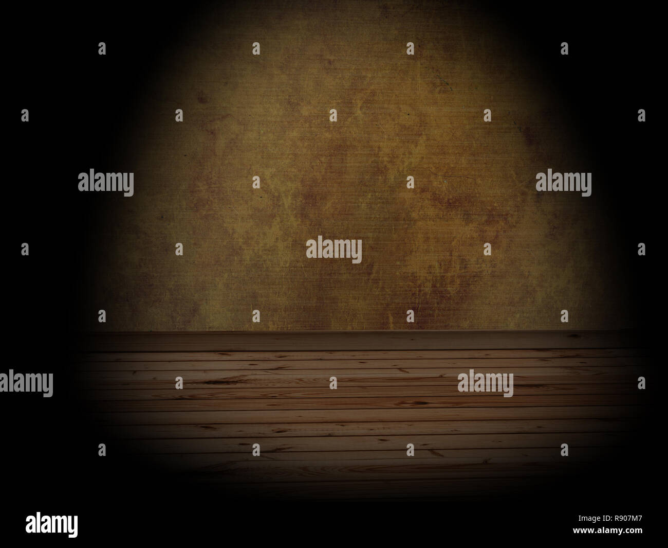 Empty room illuminated by a projector Stock Photo - Alamy