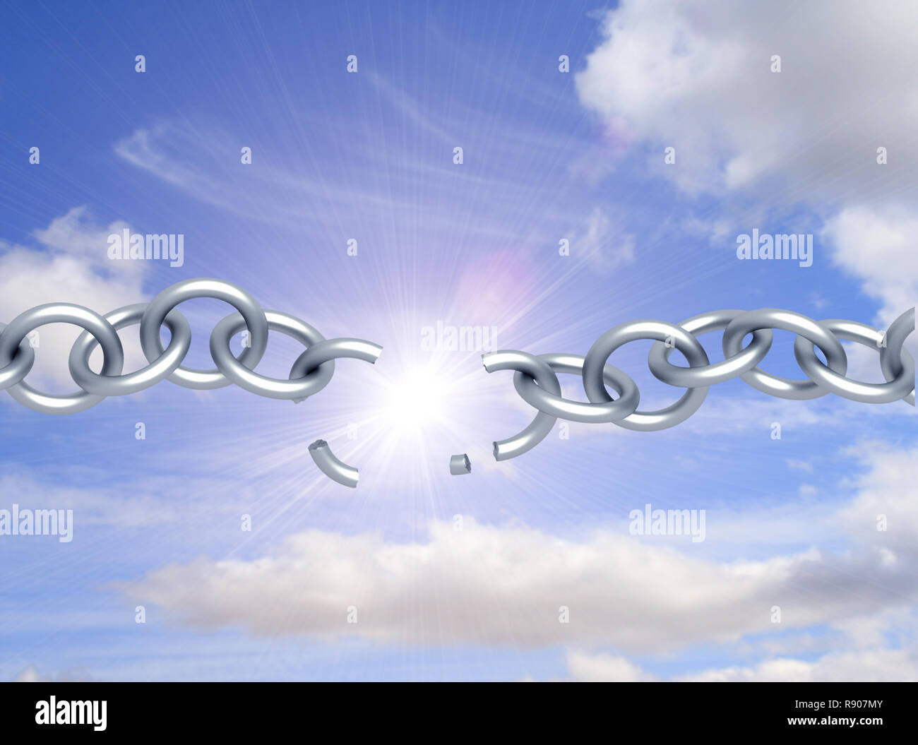 Broken chain light hi-res stock photography and images - Alamy