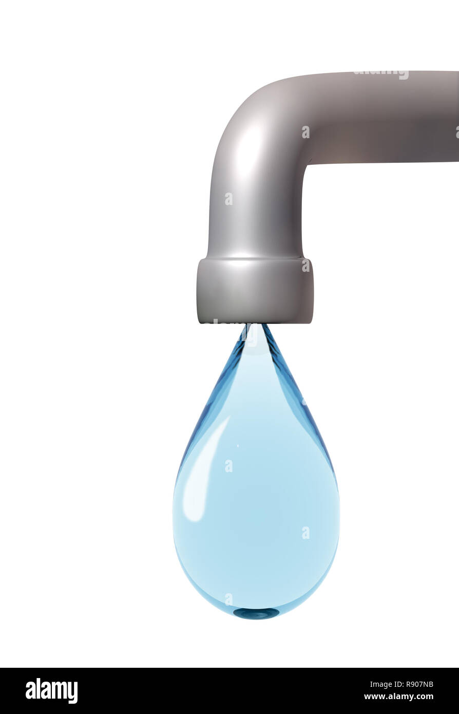 Clean water falling from Cut Out Stock Images & Pictures - Alamy