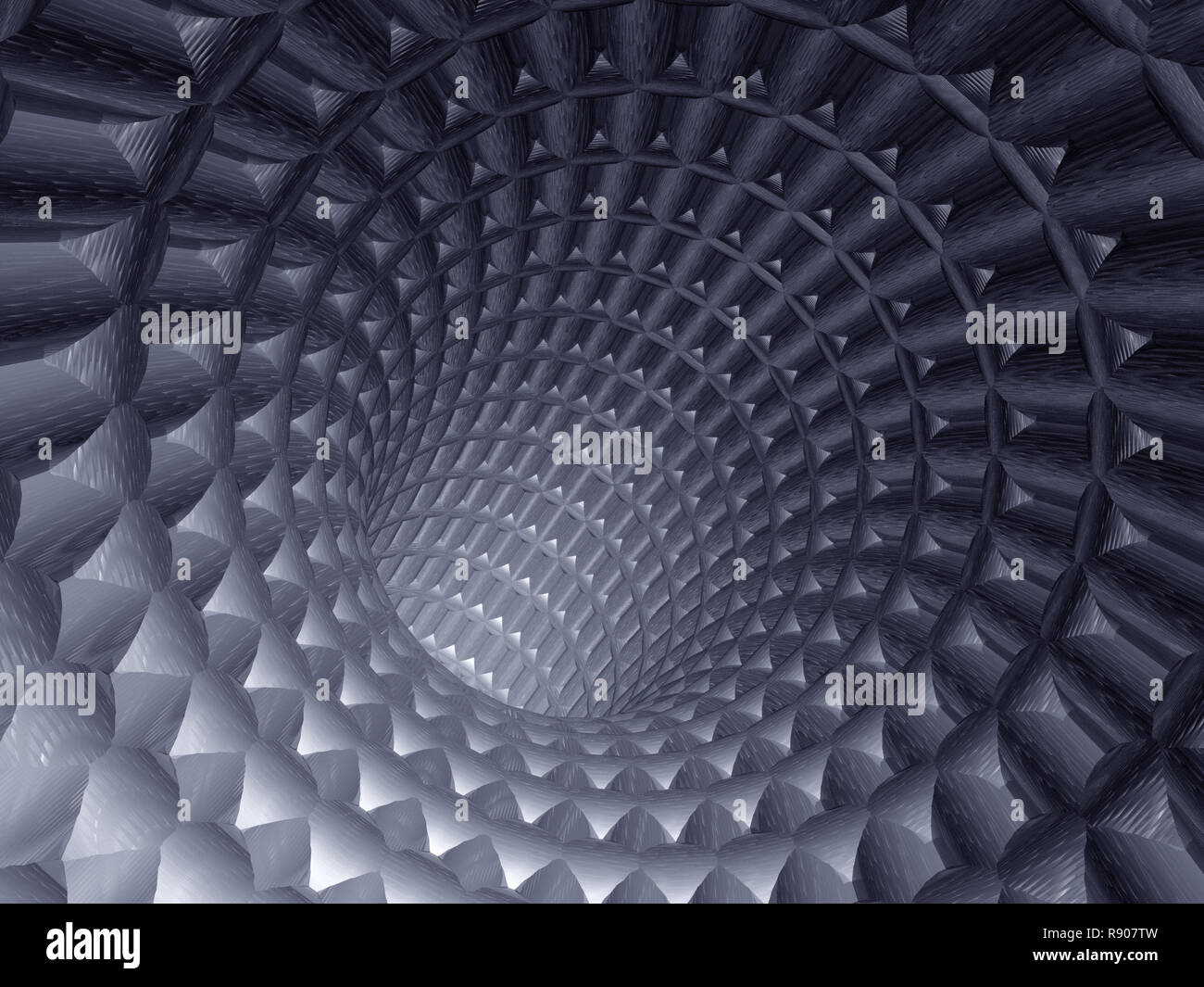 3d abstract blue tunnel Stock Photo - Alamy