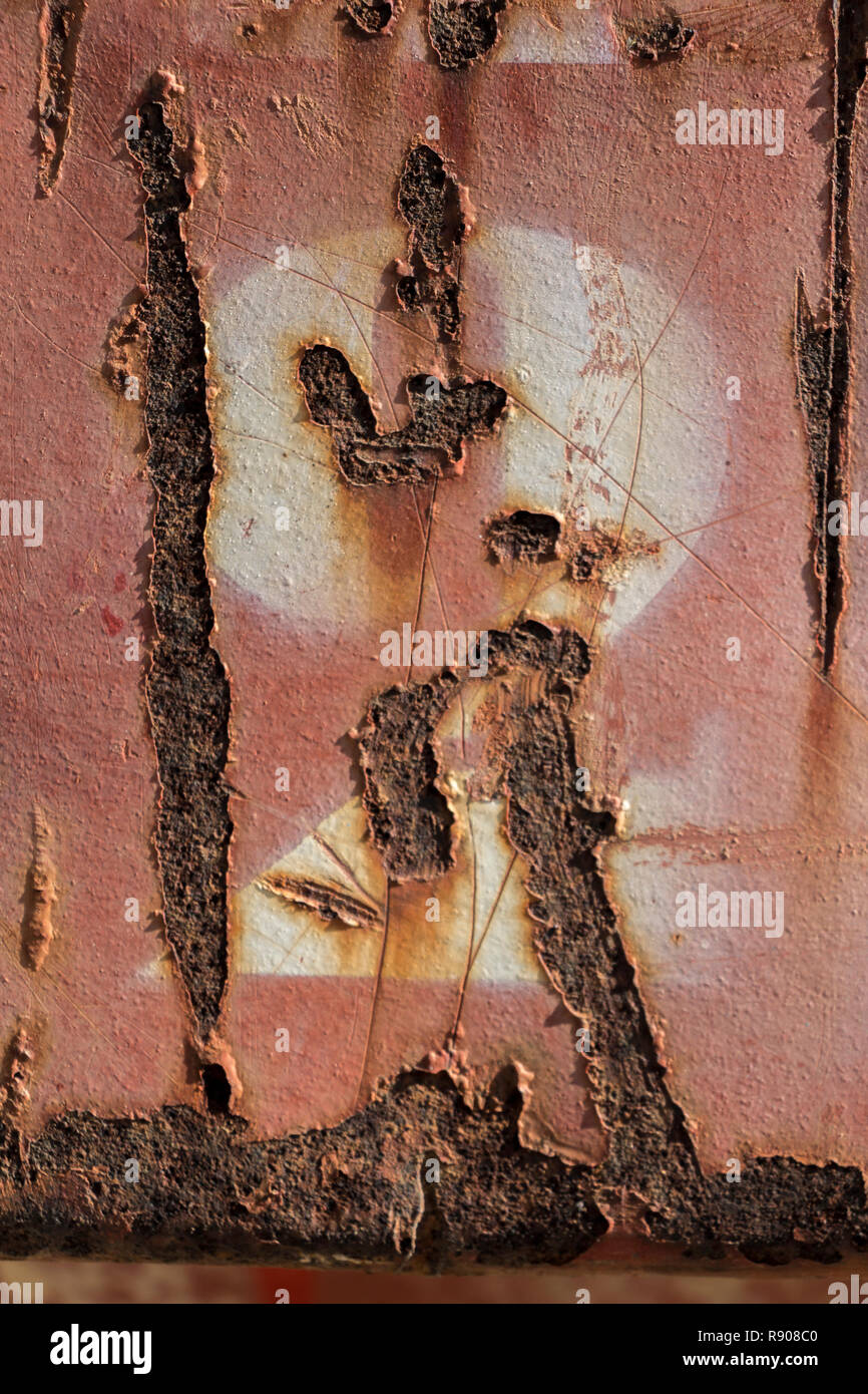scratched rusty metal texture number two, number 2 Stock Photo - Alamy