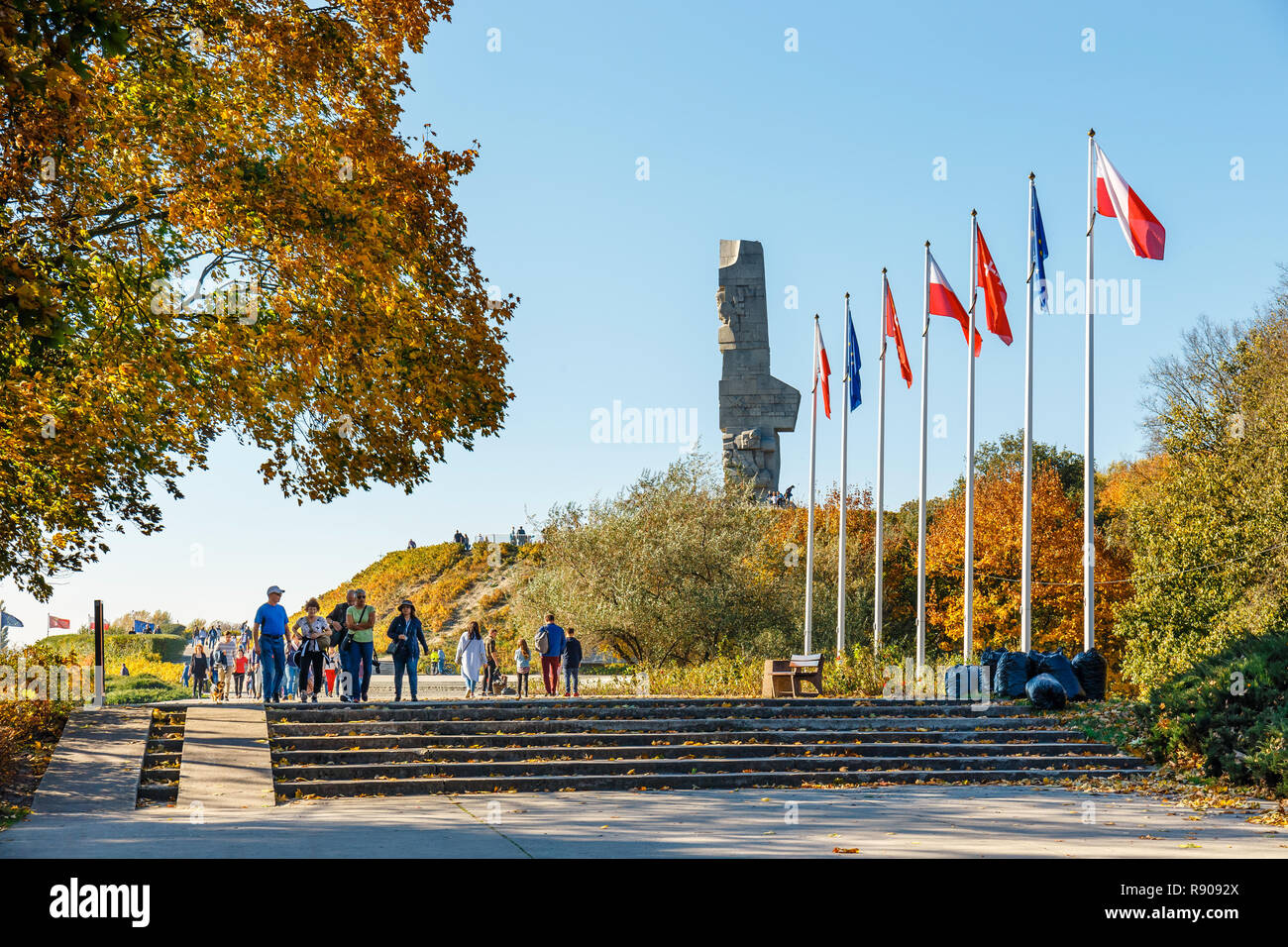 Gdansk, Poland, October 14, 2018: Westerplatte Monument in memory of ...