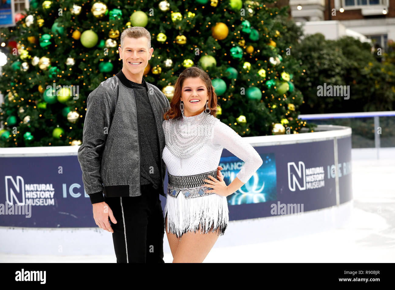 Hamish Gaman (left) and Saara Aalto (right) during the press launch for ...