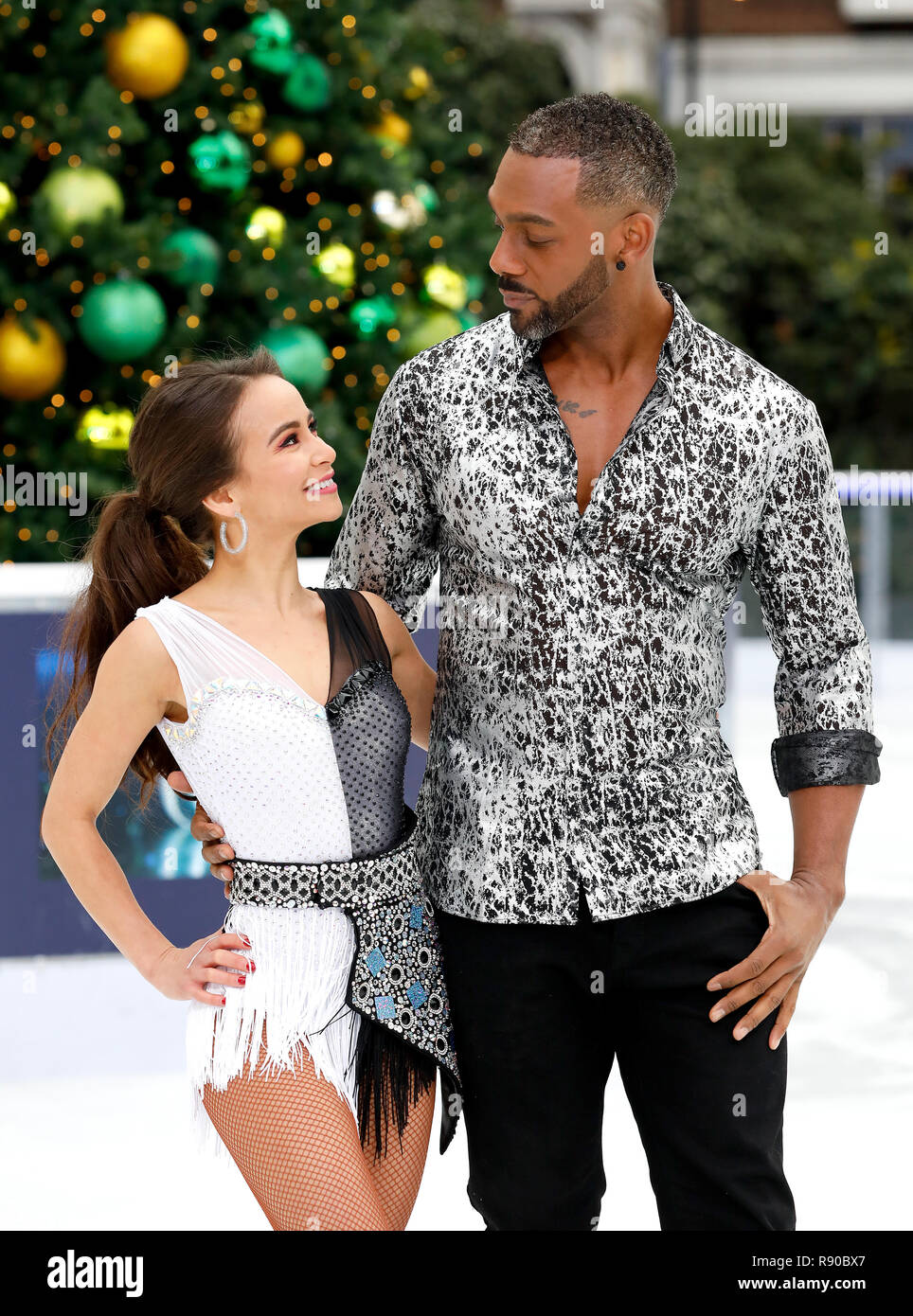 Carlotta Edwards (left) and Richard Blackwood during the press launch ...