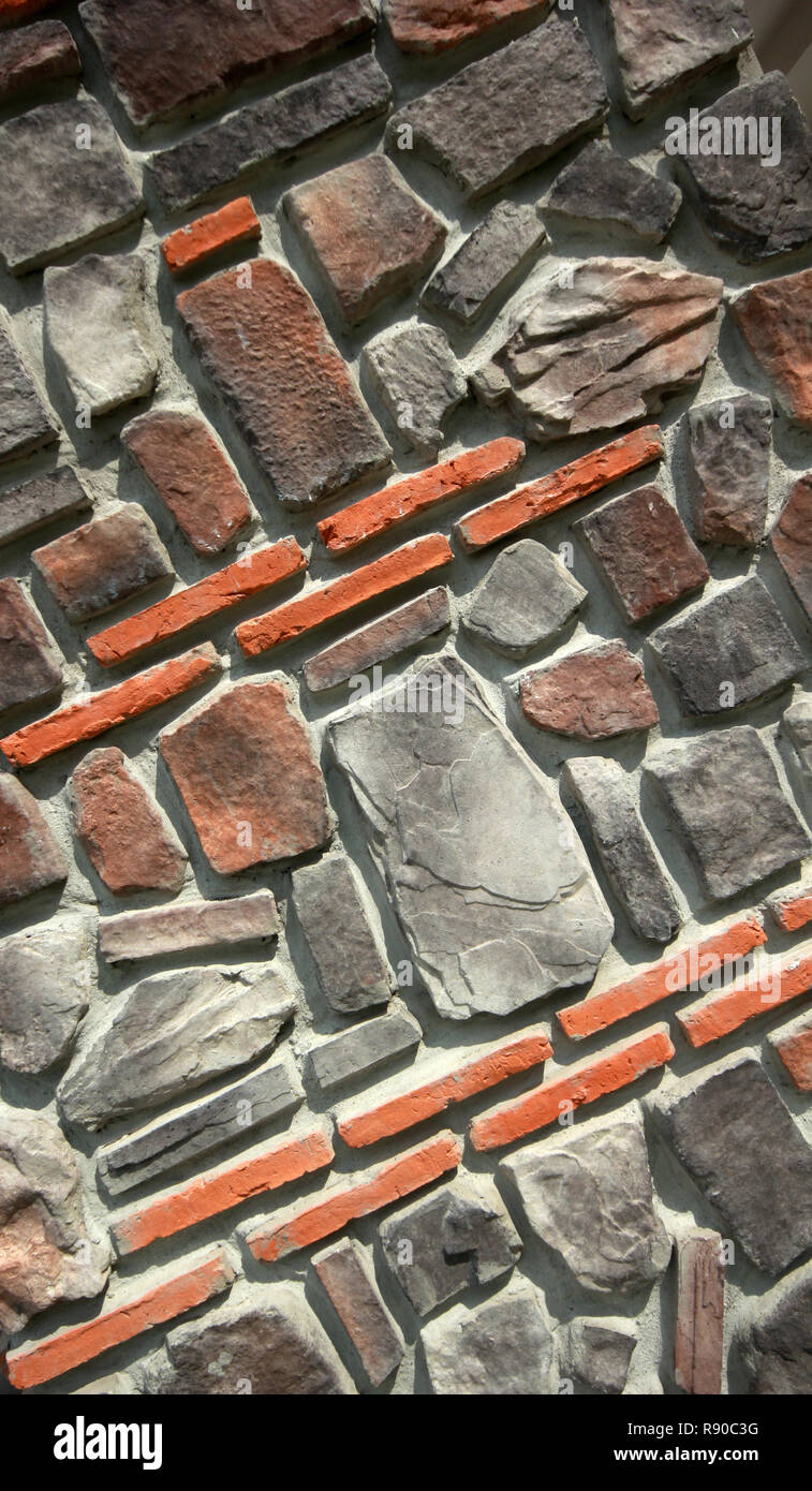 stone and brick wall Stock Photo - Alamy