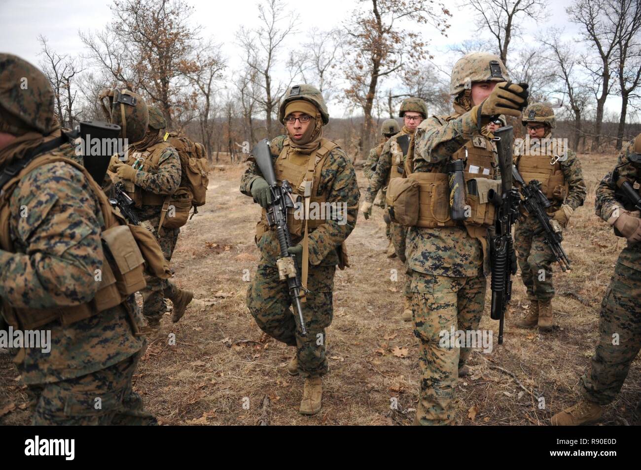 U.S. Marines with Fox Company, 2nd Battalion, 24th Marines of the 23rd ...