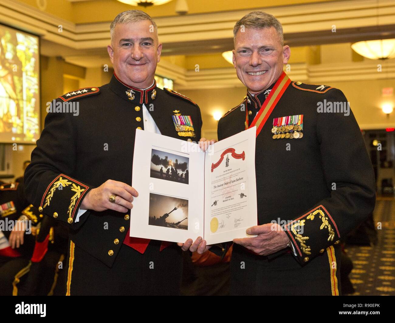 U.S. Marine Corps Gen. Glenn M. Walters, left, 34th assistant ...