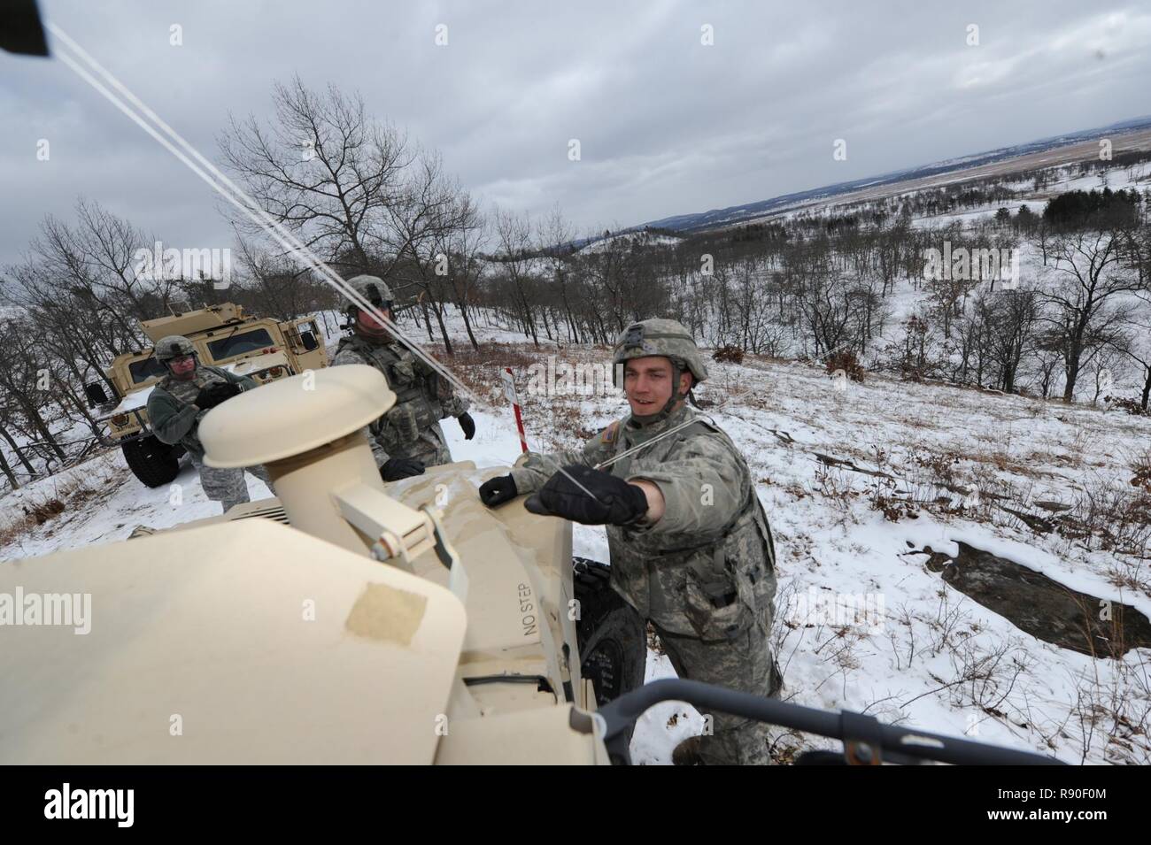 U.S. Army soldiers with the 2nd Squadron, 106th Cavalry Regiment (2-106 ...