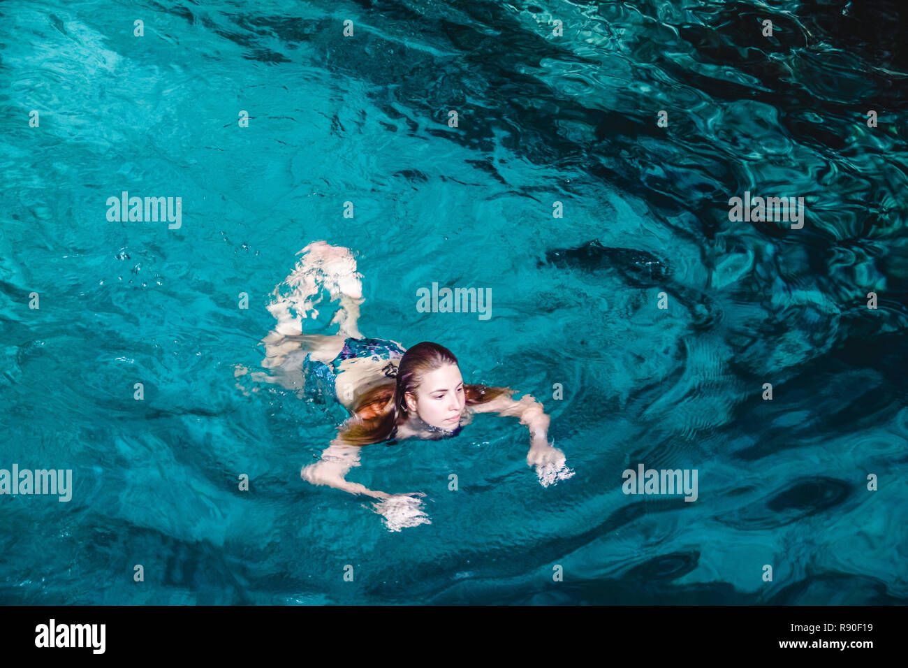 Photo of Girl at Hoyo Azul in Punta Cana, Dominican Republic Stock ...