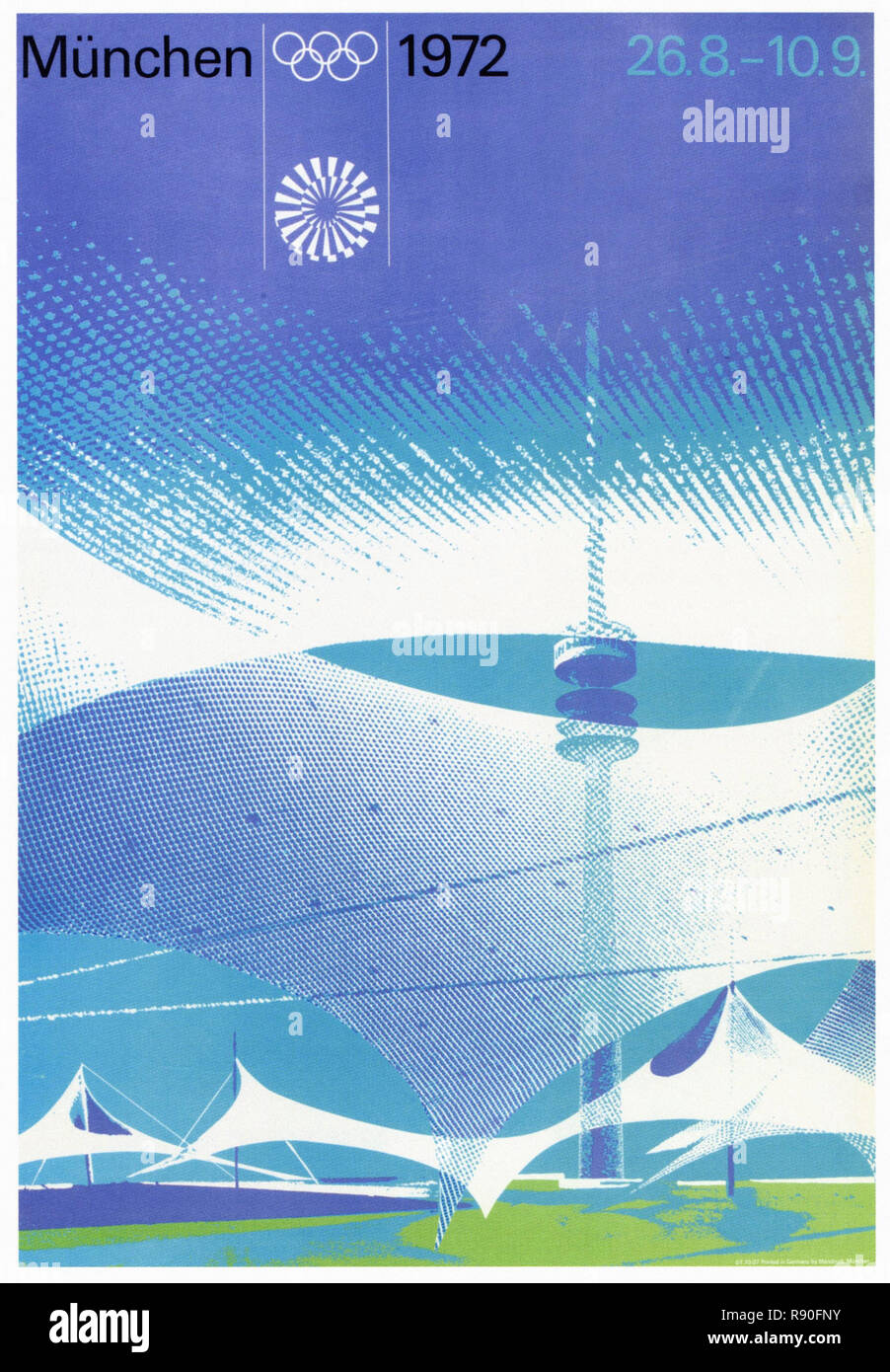 Munich 1972 Olympics Games- Vintage Poster Stock Photo - Alamy