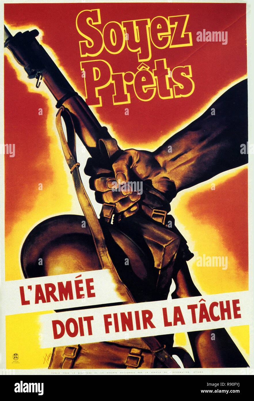 Be Prepared The Army Must Finish The Job - Vintage French Canadian ...