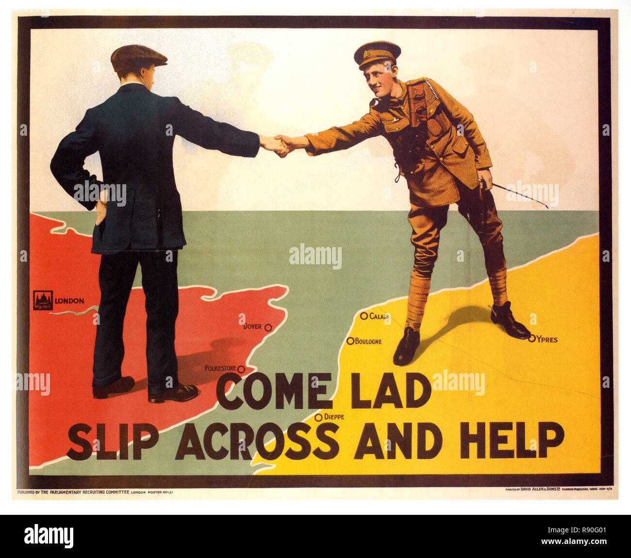 Come Lad Slip Across and Help - Vintage British World War One ...