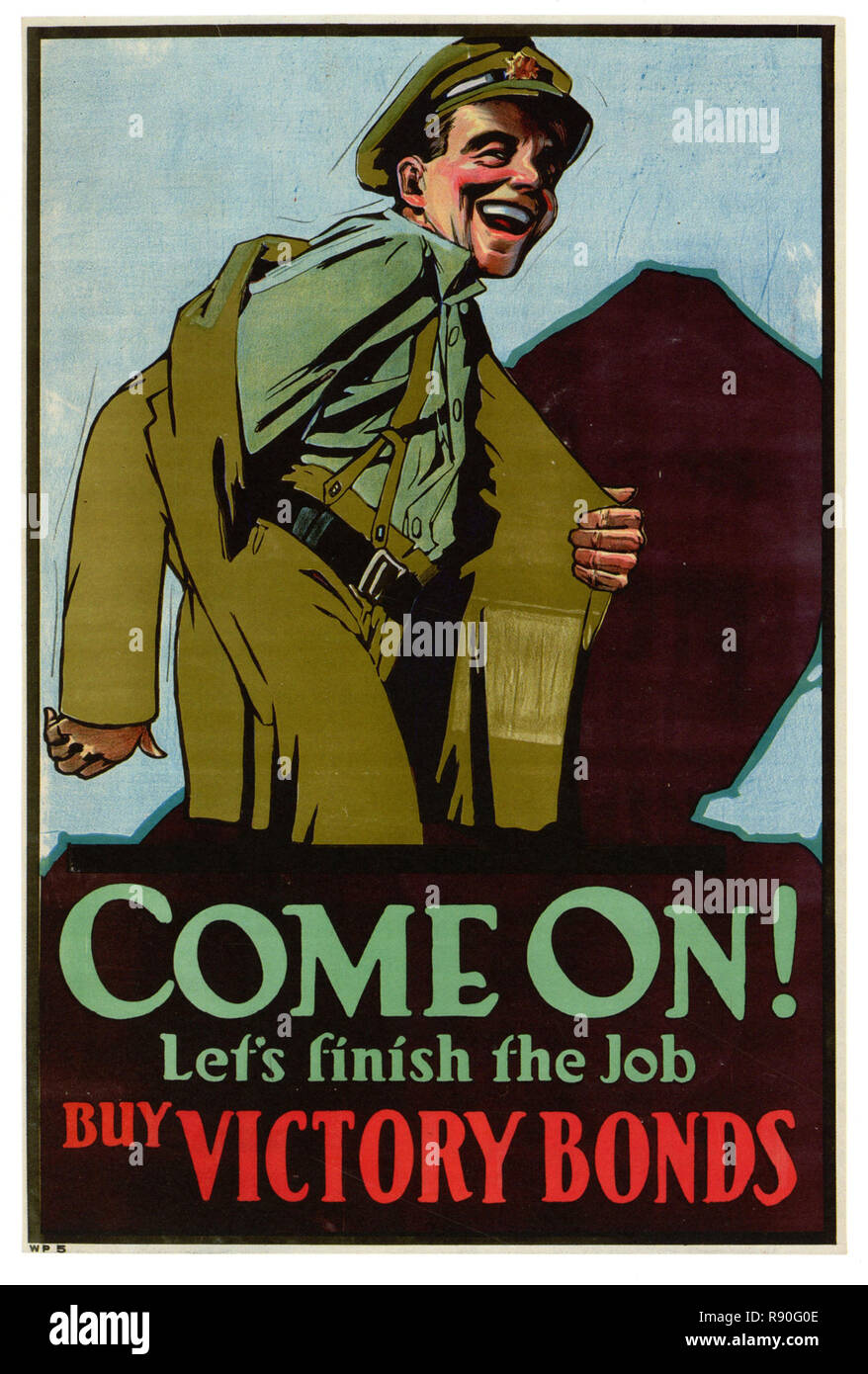 Lets Finish The Job - Vintage World War One Propaganda Poster Stock ...