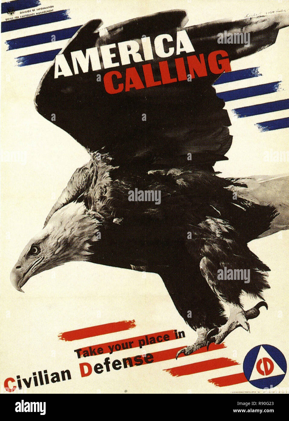 America Calling - Vintage U.S Propaganda Poster Stock Photo - Alamy