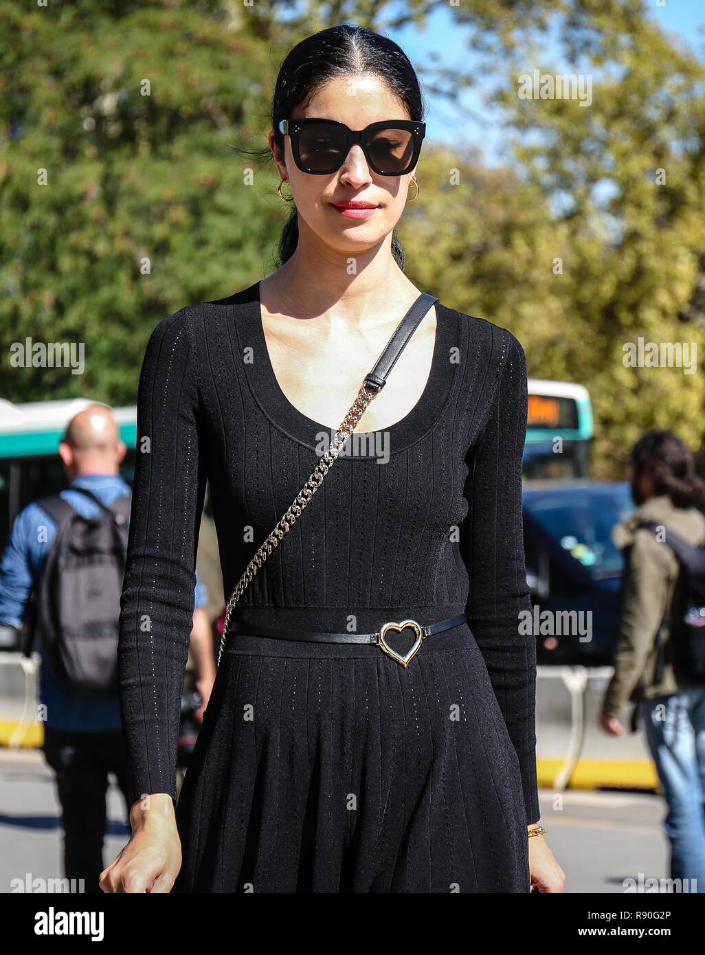 PARIS, France- September 27 2018: Caroline Issa on the street during ...