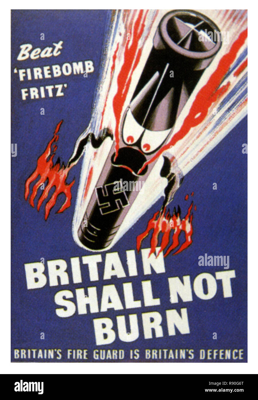 Beat Firebomb Fritz - Vintage U.S Propaganda Poster Stock Photo - Alamy