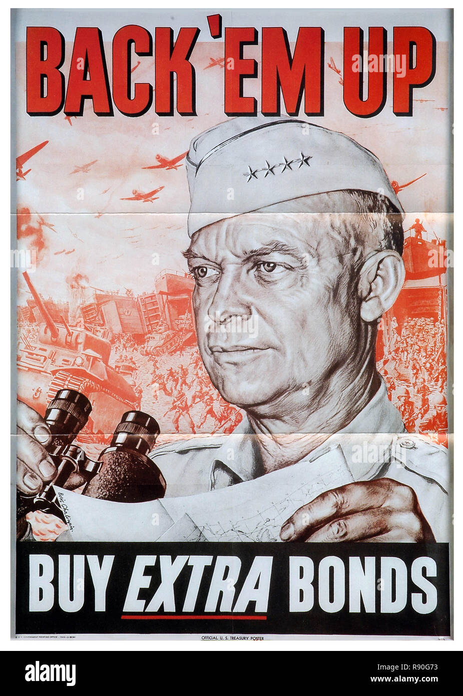 Exortations From Ike - Vintage U.S Propaganda Poster Stock Photo - Alamy