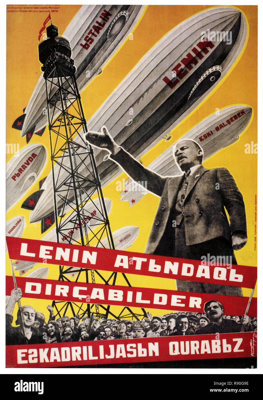 A Fleet Of Airships For Lenin - Vintage U.S.S.R Communist Propaganda ...