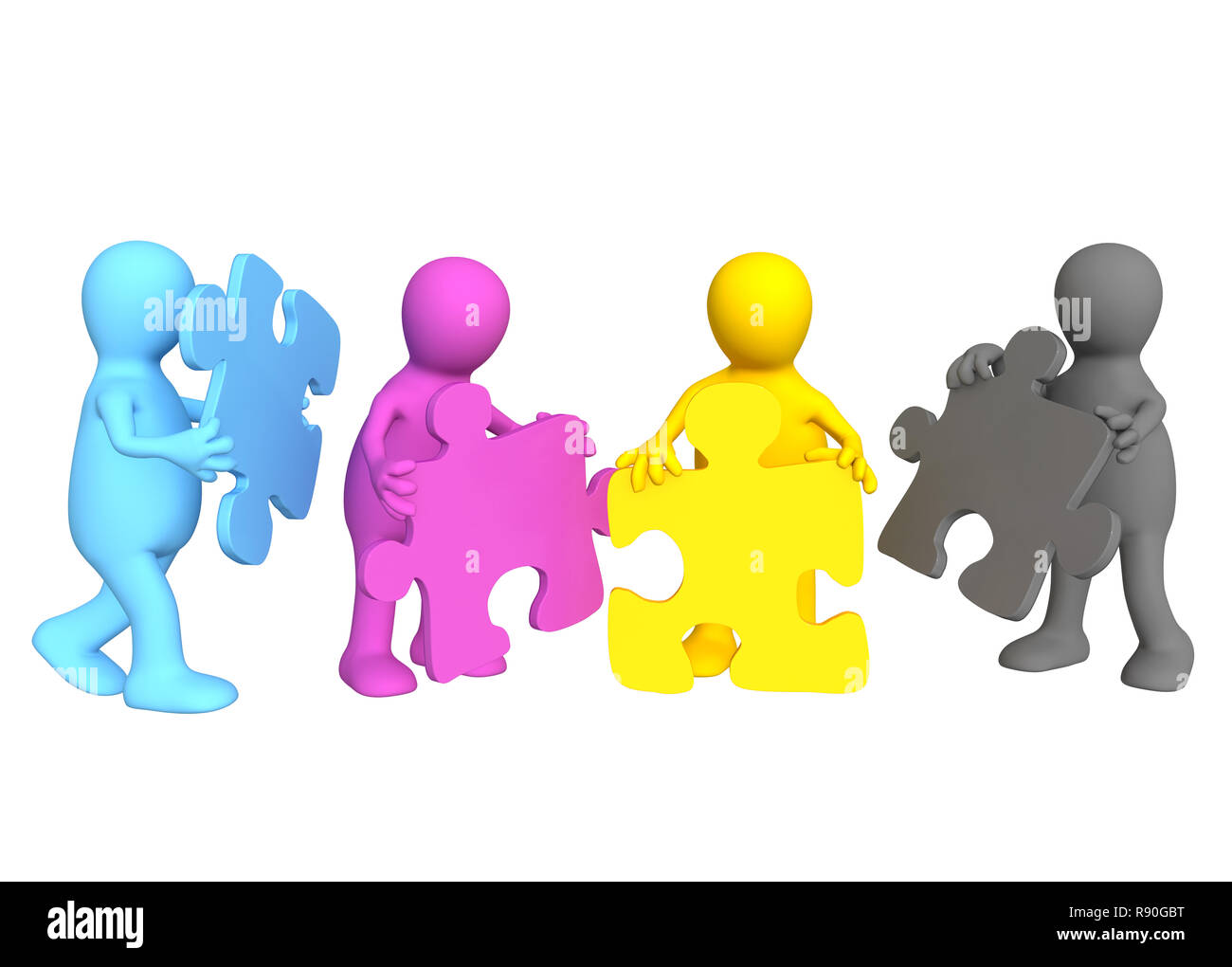 Four puppets Cut Out Stock Images & Pictures - Alamy