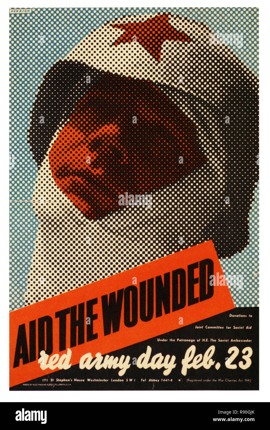 Red Army Day - Vintage British Communist Propaganda Poster Stock Photo ...