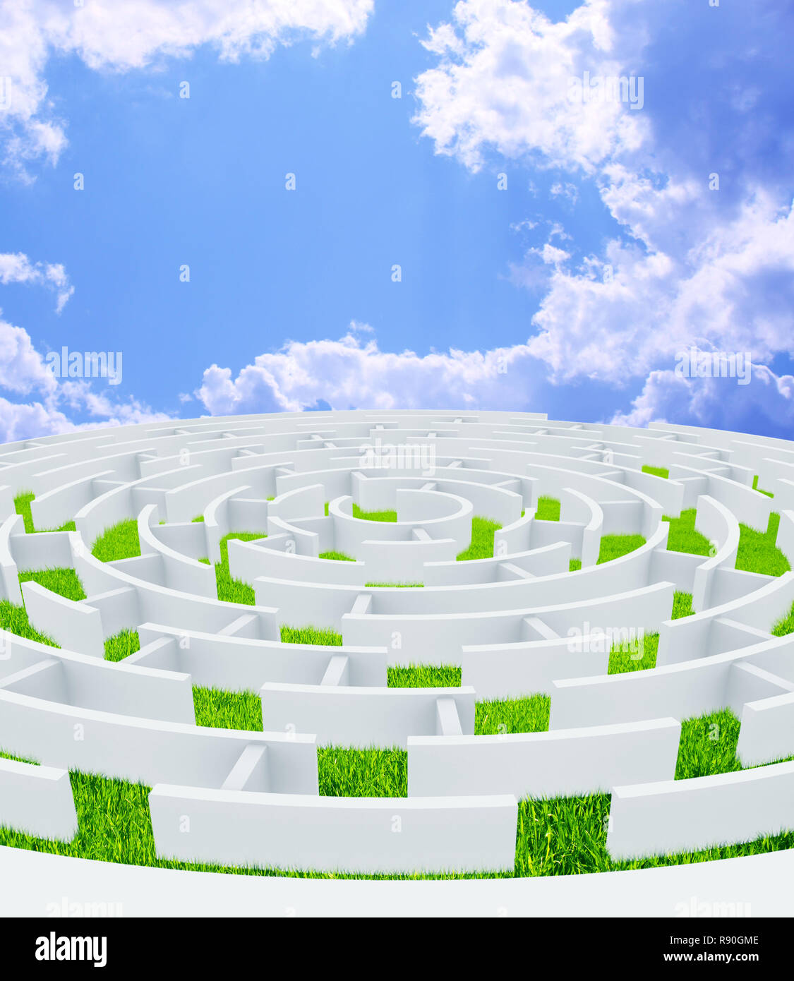 Choose choice maze solution puzzle hi-res stock photography and images ...