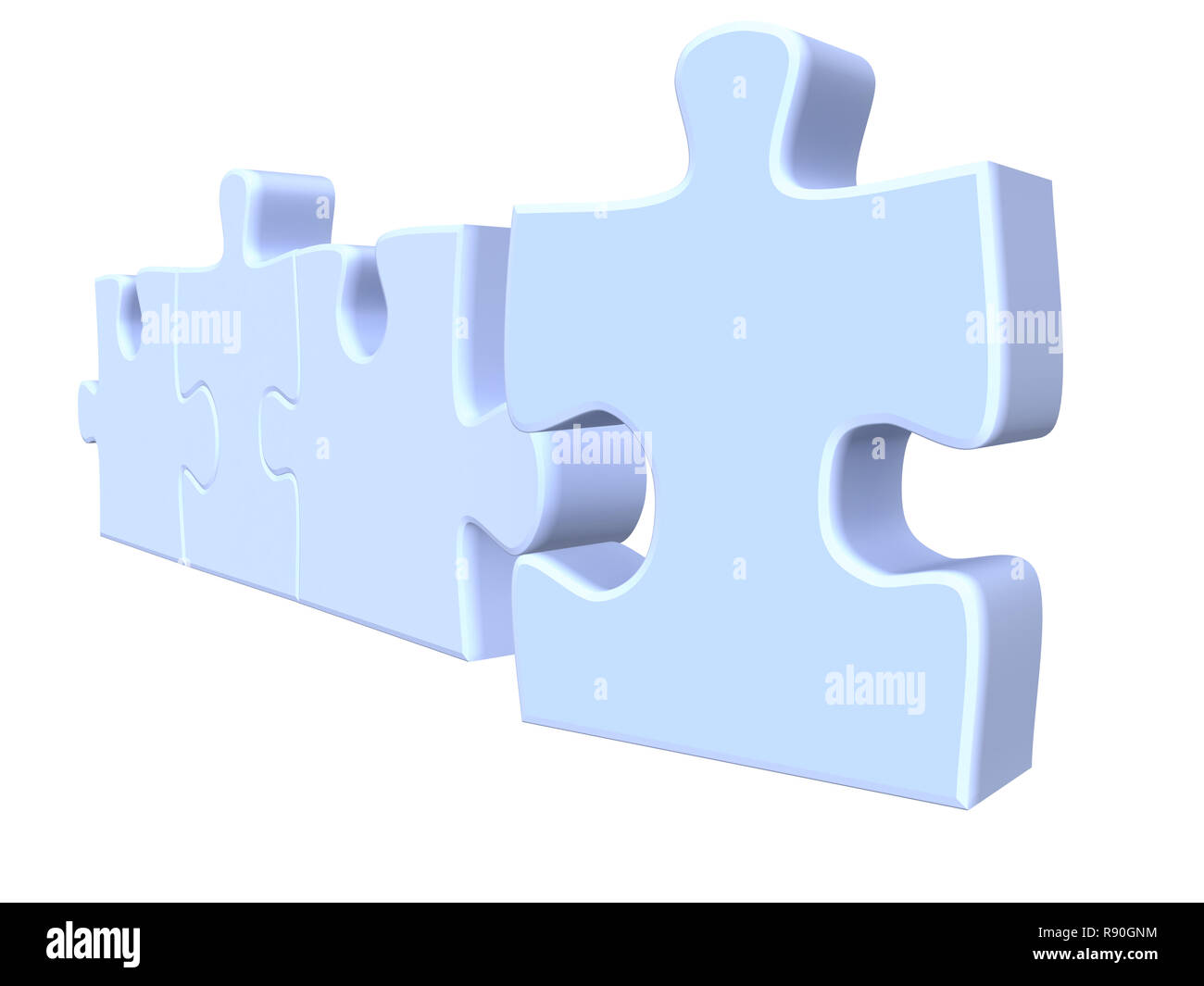 Finishing a puzzle Cut Out Stock Images & Pictures - Alamy