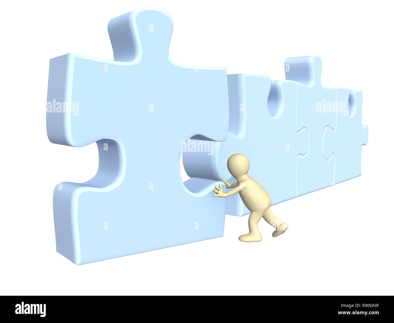 3d puppet successfully solved a puzzle Stock Photo - Alamy 3d puppet successfully solved a puzzle Stock Photo - Alamy