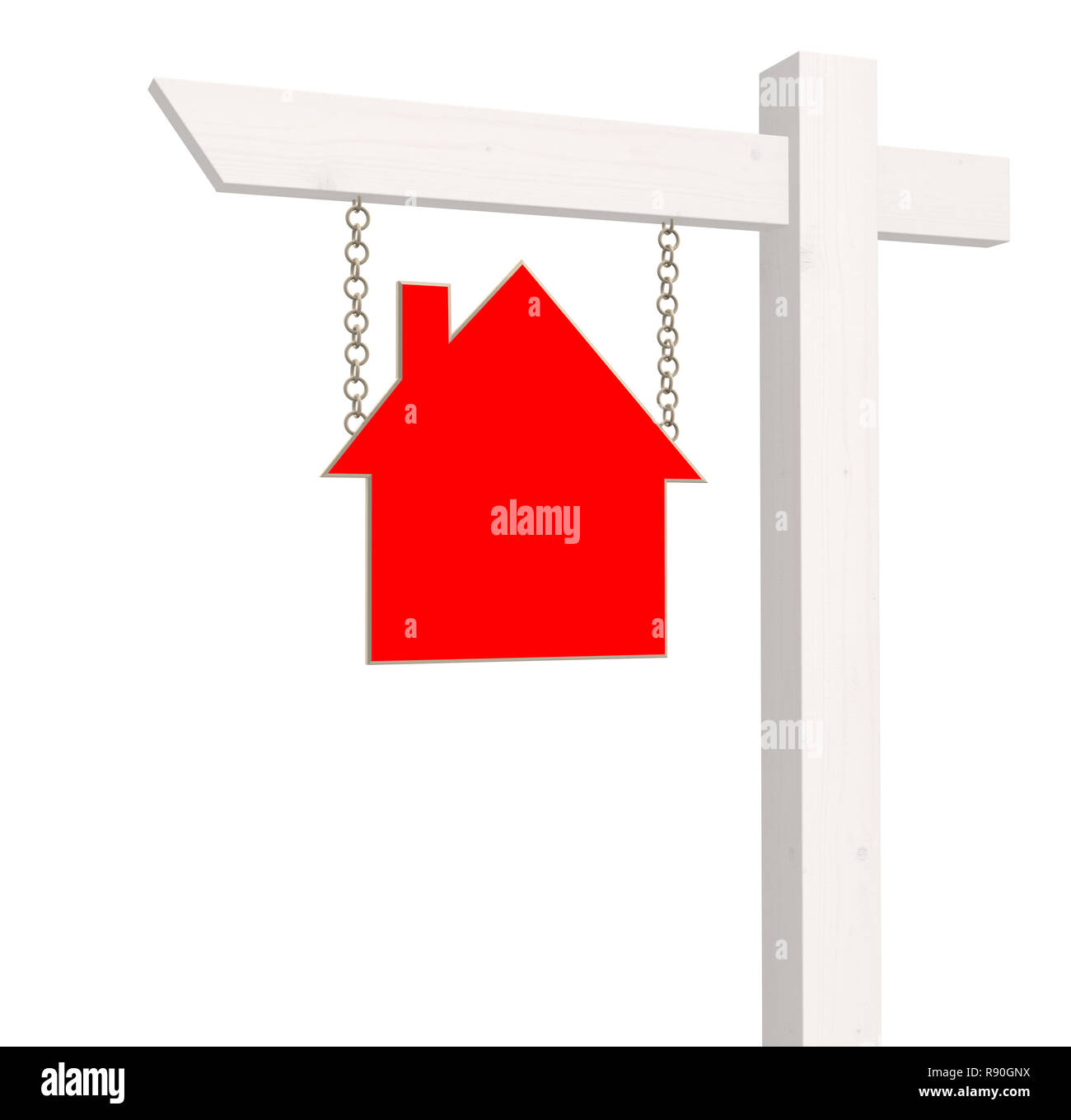 Signboard - house for sale. 3d render Stock Photo - Alamy