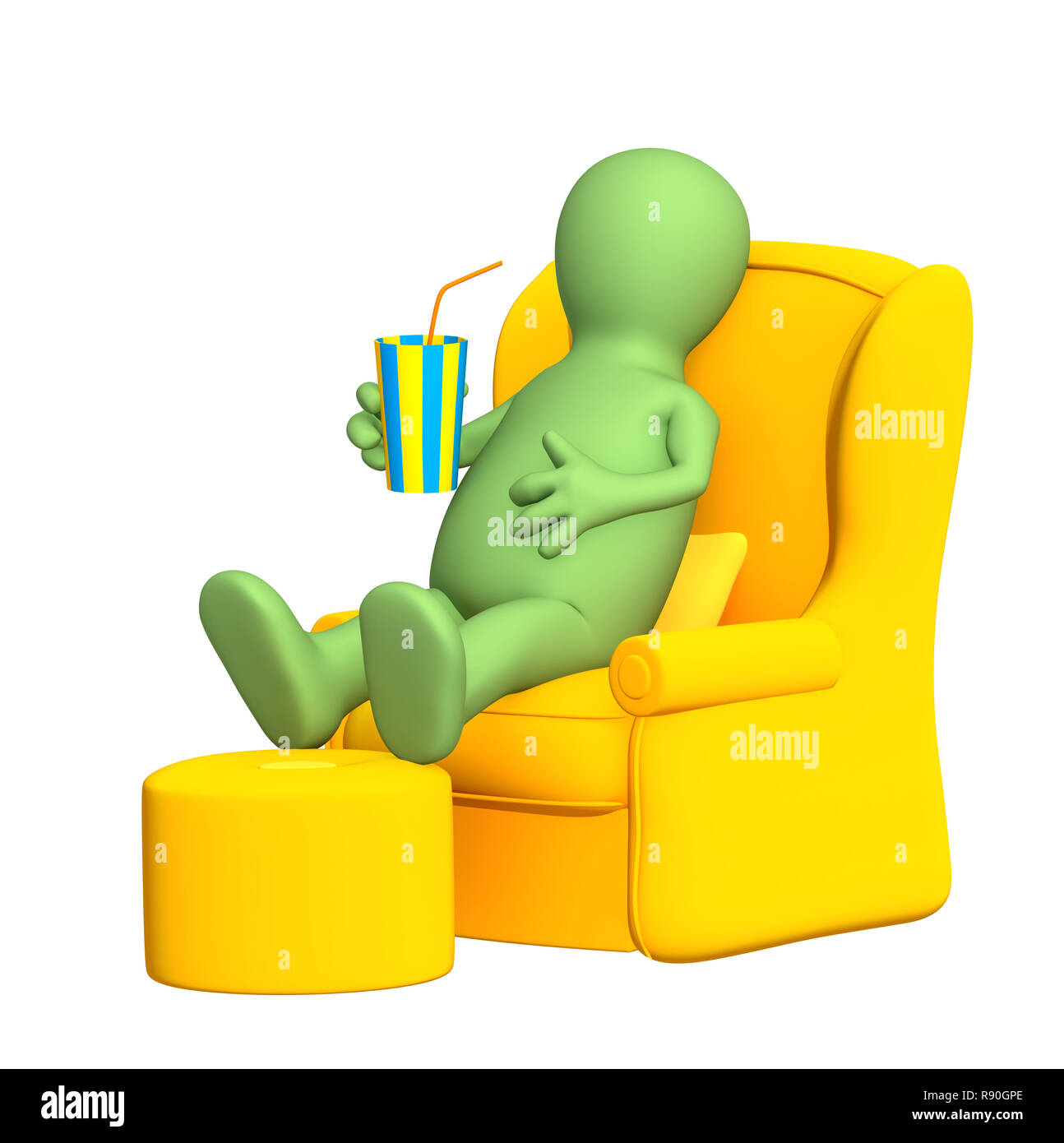 3d man relaxing in chair hi-res stock photography and images - Alamy