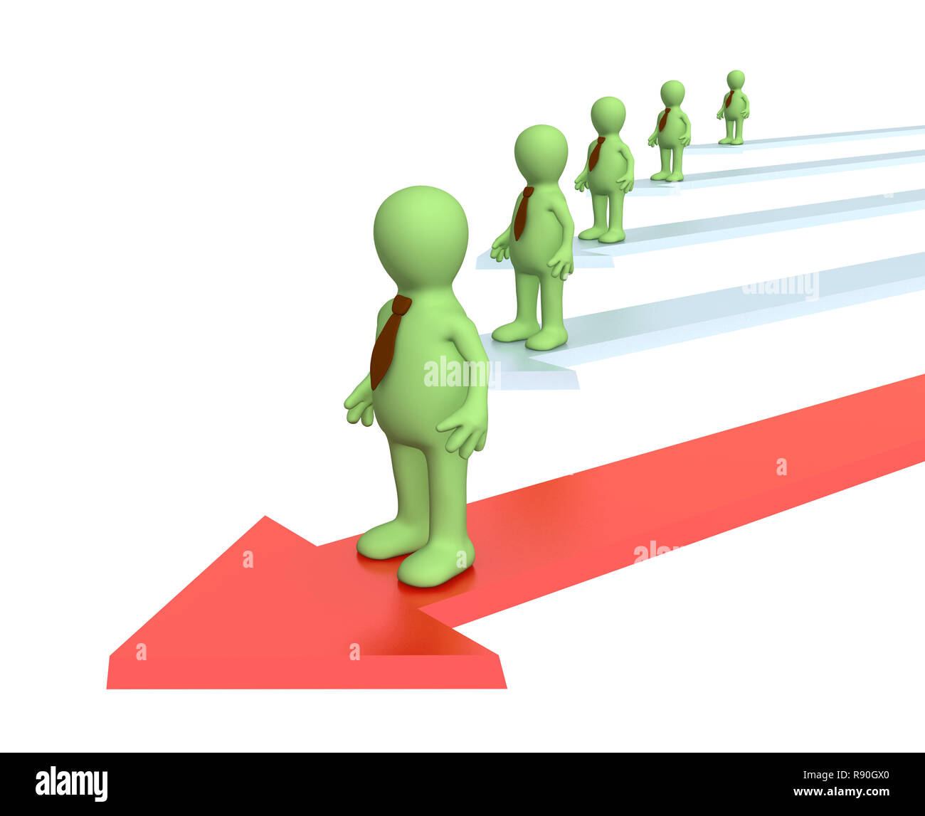 Conceptual image - a position of the leader Stock Photo - Alamy