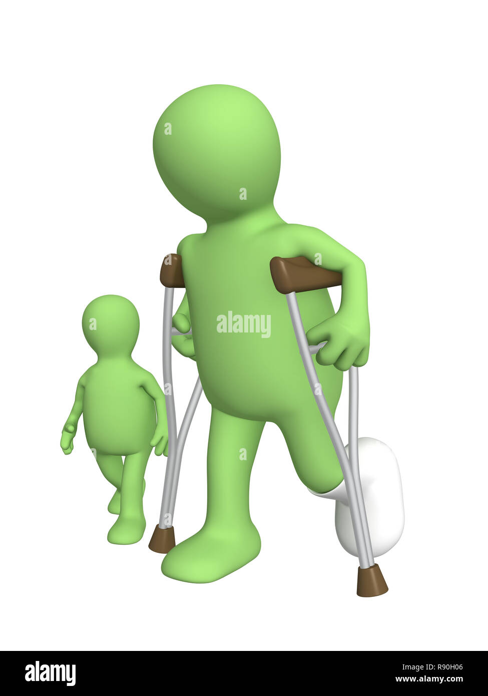 Disabled parent and child Cut Out Stock Images & Pictures - Alamy