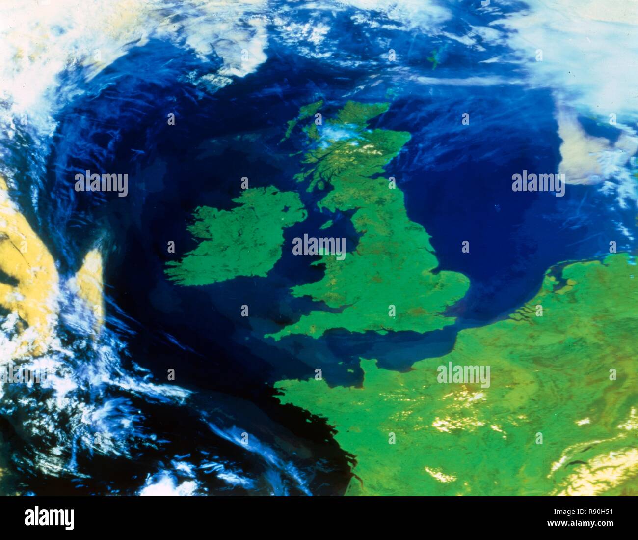 Earth from space - the United Kingdom, c1980s. Creator: NASA Stock ...